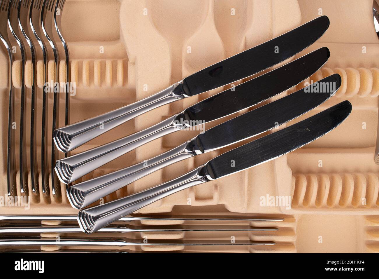 Group of four whole knife on box Stock Photo - Alamy