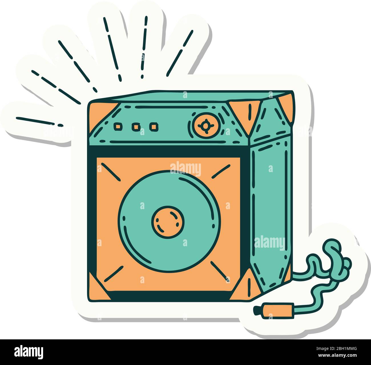 Cartoon Guitar Amplifier