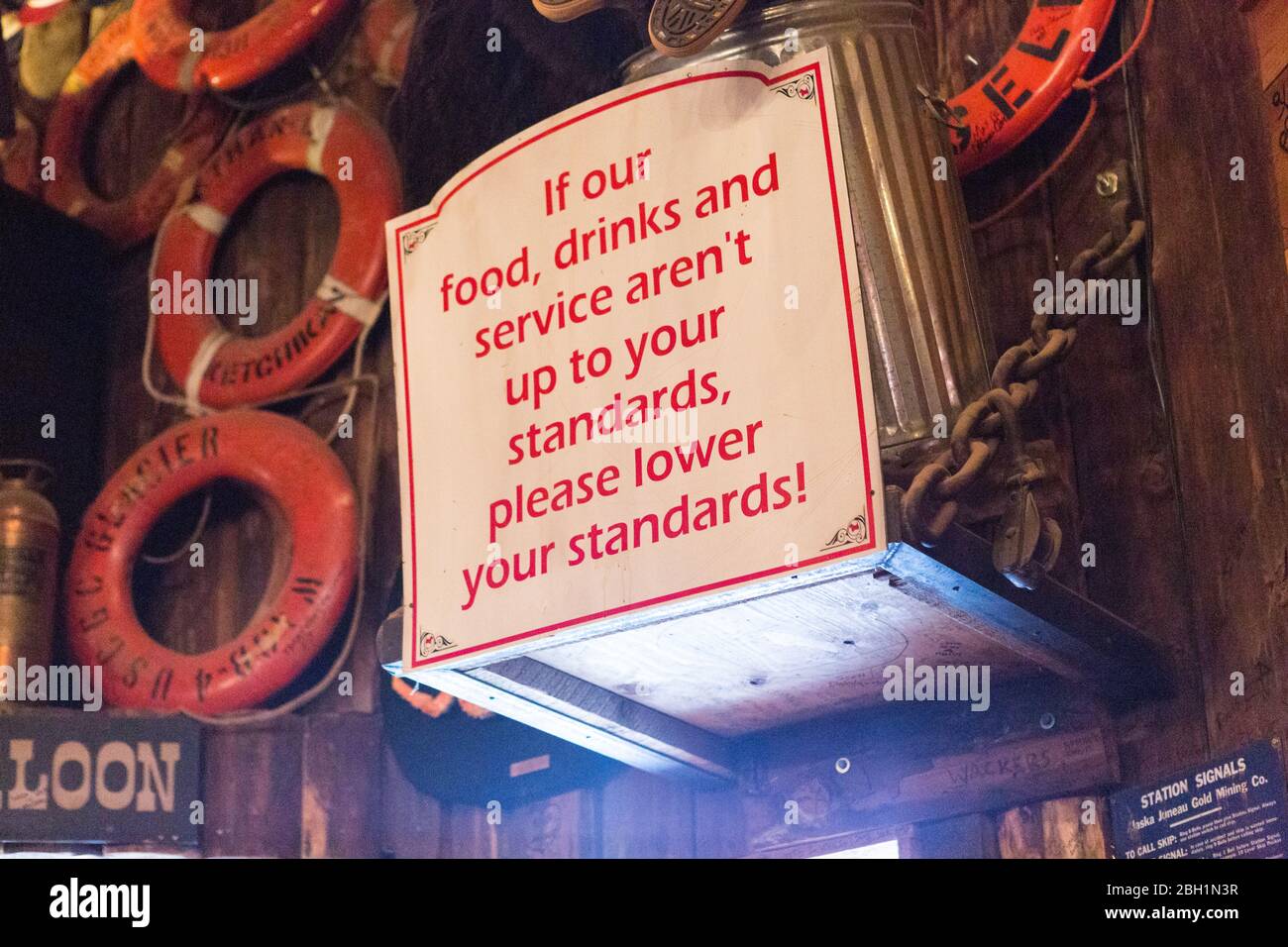 Red Dog Saloon in the Alaskan Capital Juneau, Alaska Stock Photo - Alamy