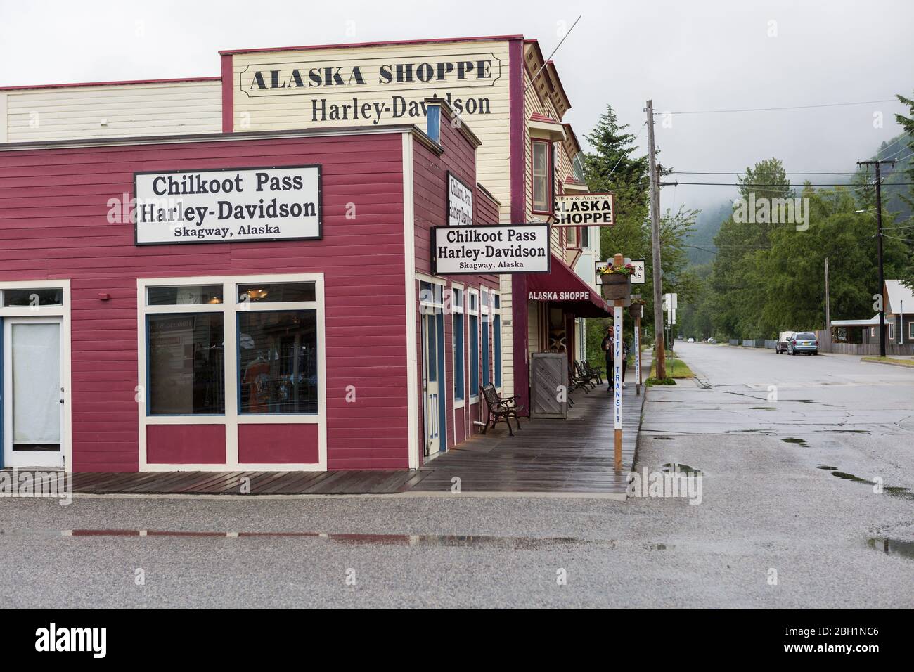 Alaskan street in Skagway, Alaska Stock Photo - Alamy