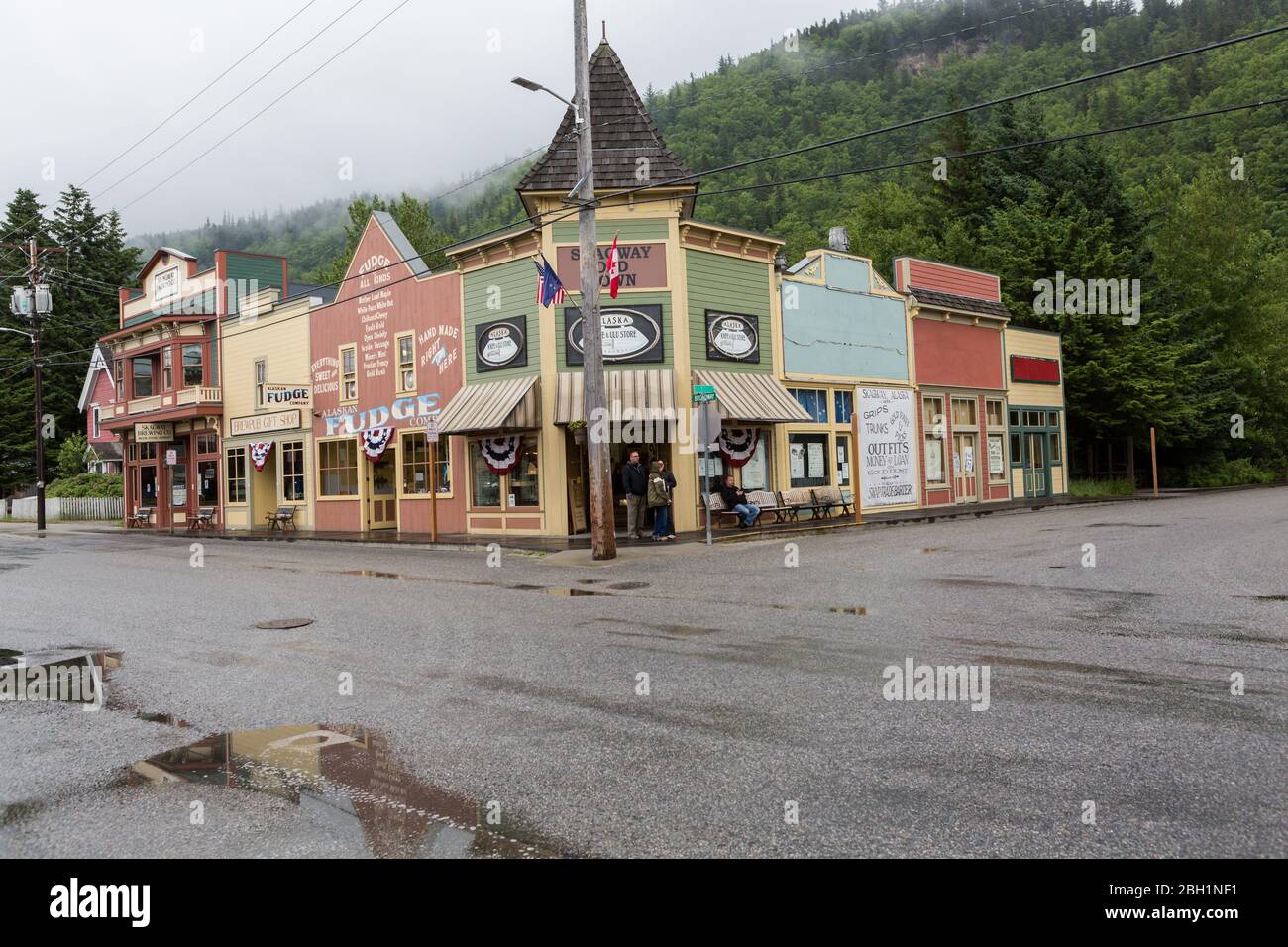 Alaskan street in Skagway, Alaska Stock Photo - Alamy