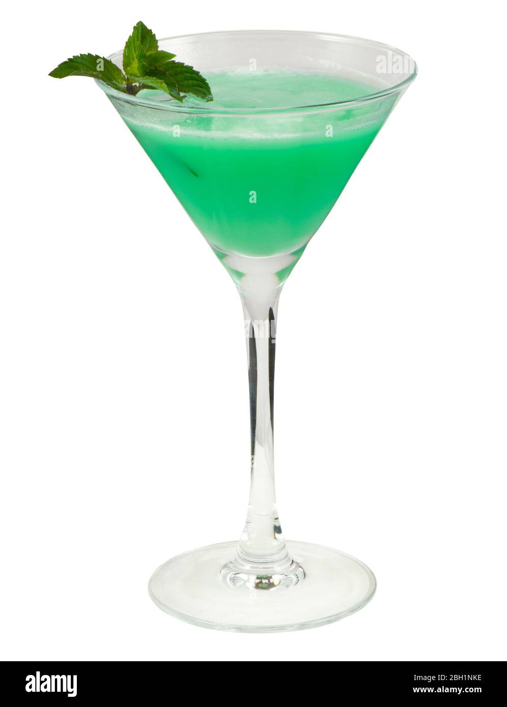 Peppermint cocktail on a white background Stock Photo - Alamy