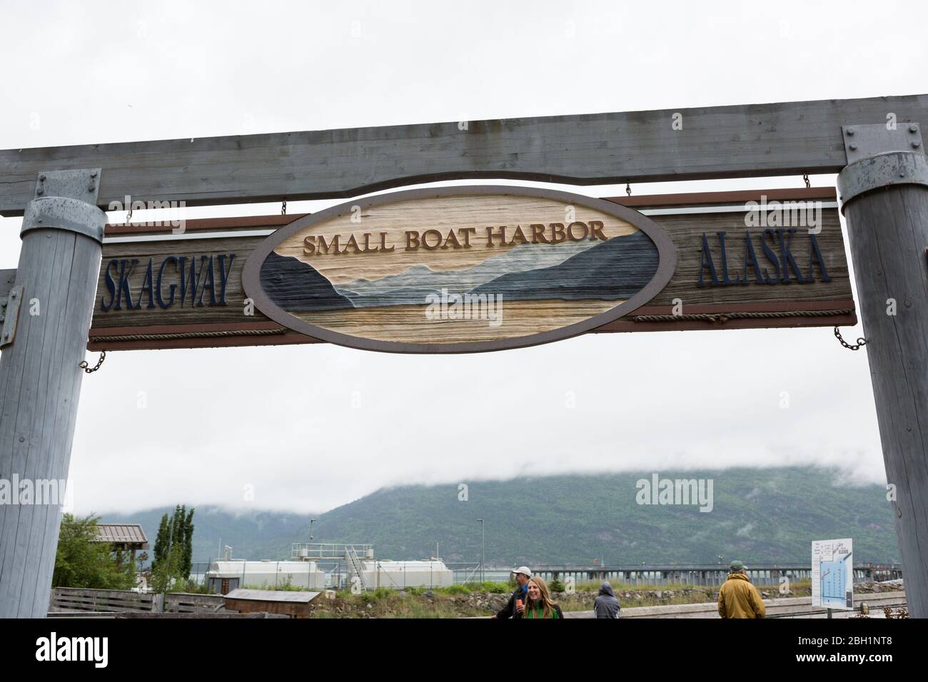 Skagway Small Boat Harbor Sign Stock Photo - Alamy