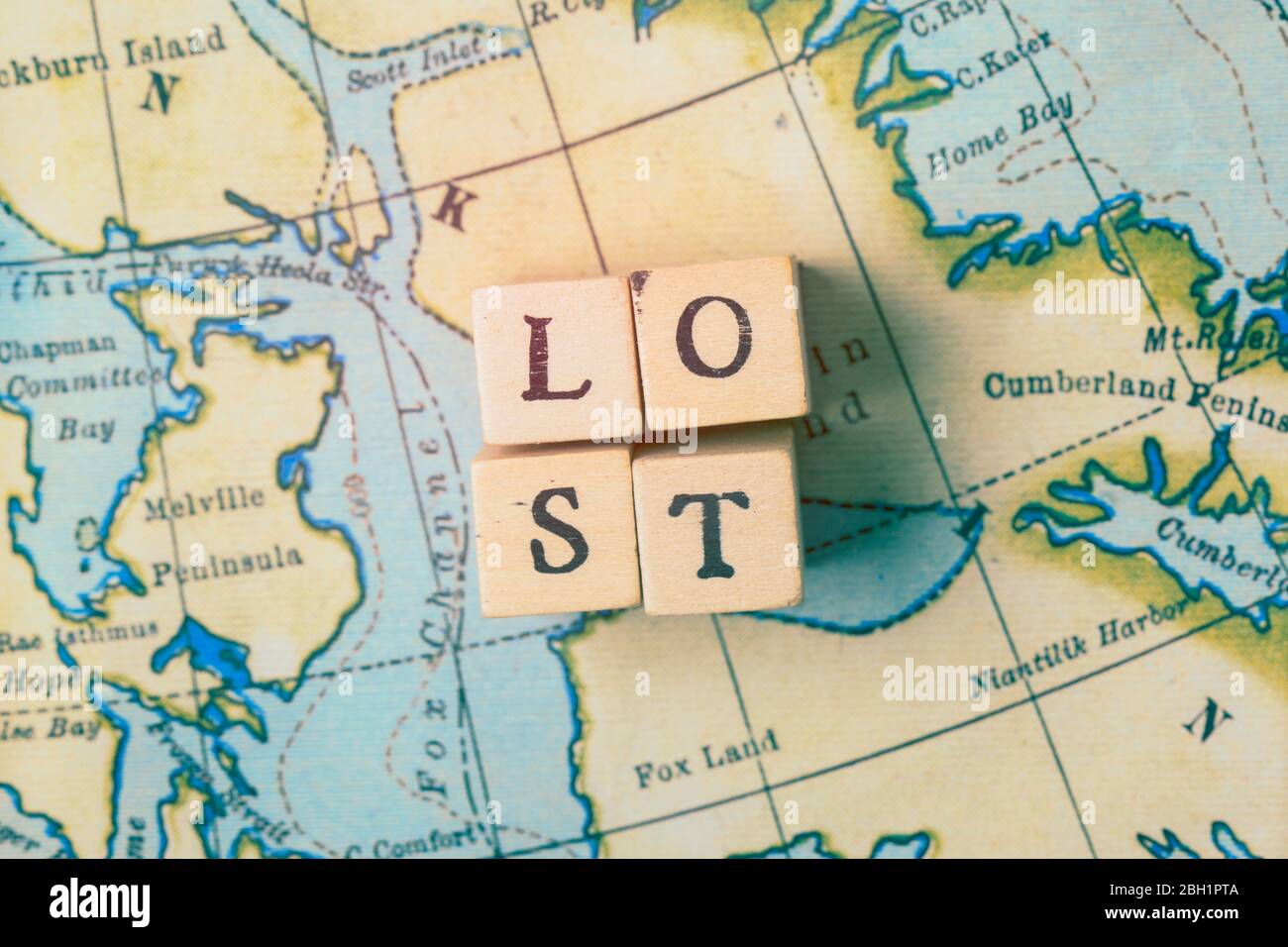Lost map concept hi-res stock photography and images - Alamy