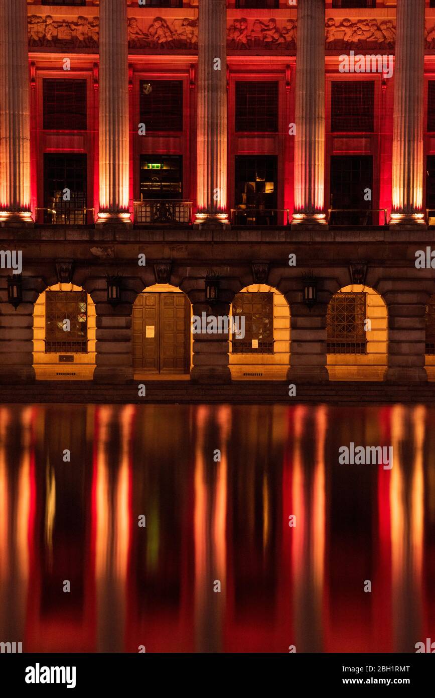 The Council House lit up red for St George's Day in Nottingham City ...