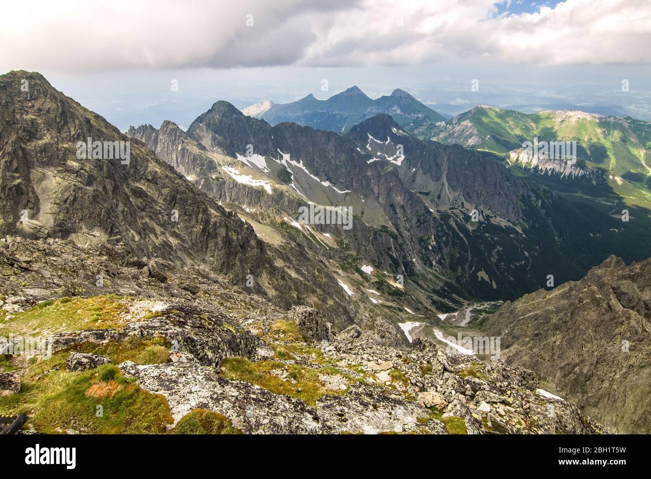 Hight tatras - mountains in Slovakia. View from the Lomnicky Stit Stock ...