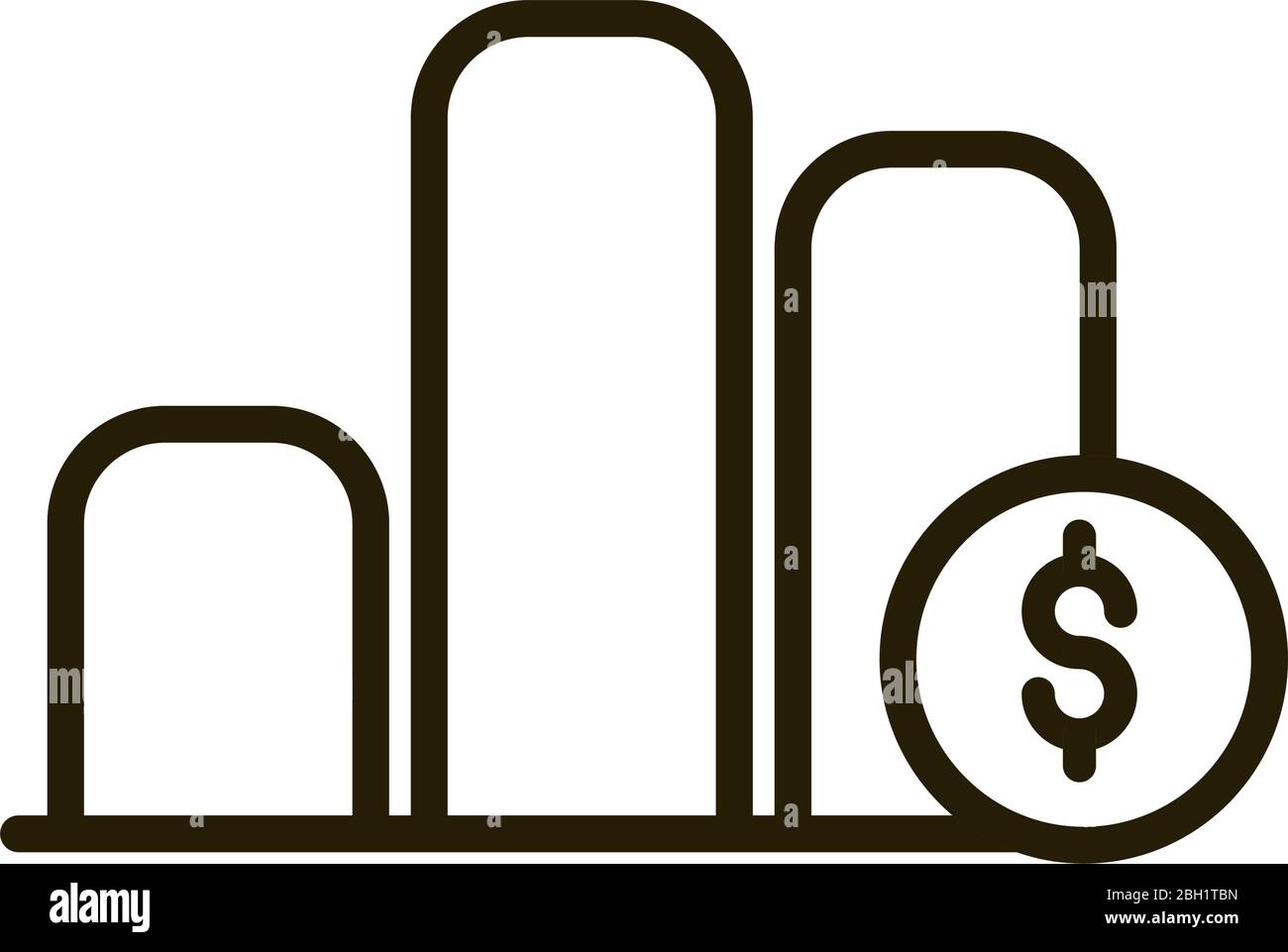 report chart diagram money financial business stock market vector ...