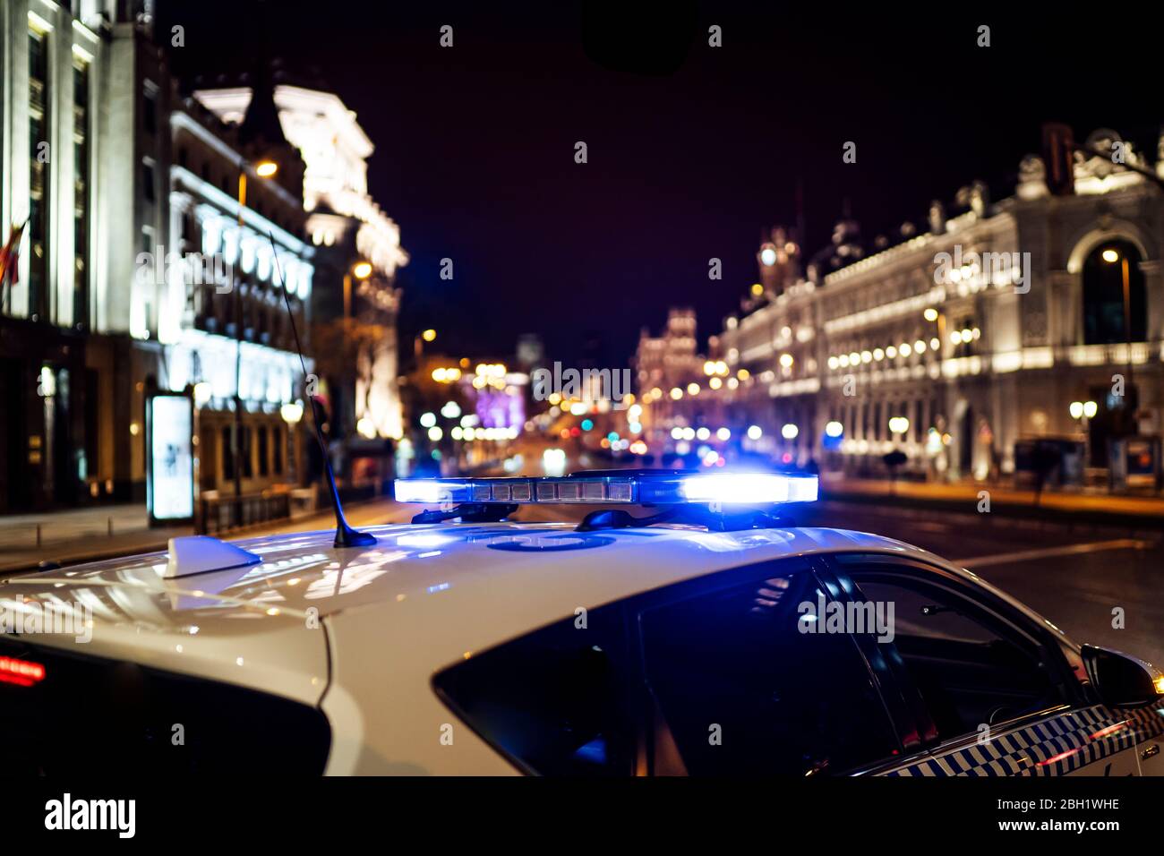 Close up police car night hi-res stock photography and images - Alamy
