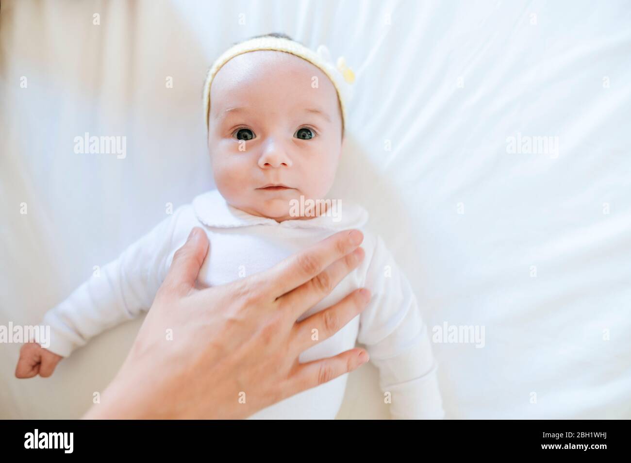 Girl hand chest hi-res stock photography and images - Alamy