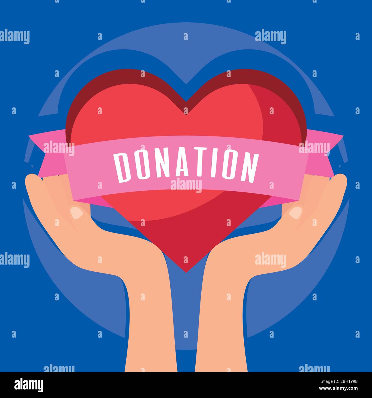 Human hands giving hearts Stock Vector Images - Alamy