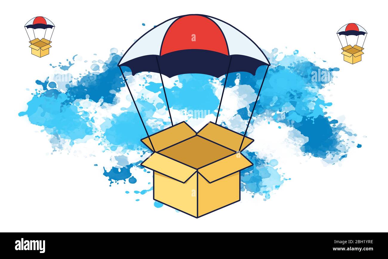 drop shipping technology on color splash background Stock Vector Image ...