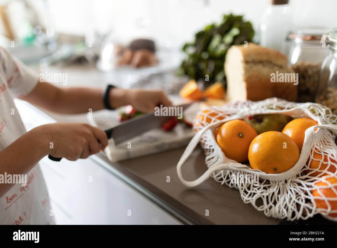 Preparing healthy breakfast Stock Photo - Alamy
