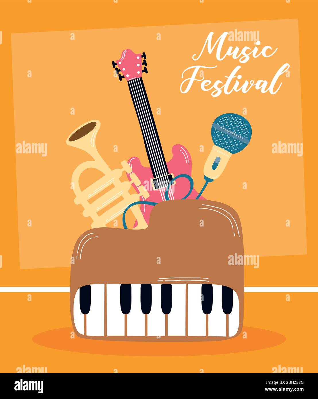 music fest poster with instruments Stock Vector Image & Art - Alamy