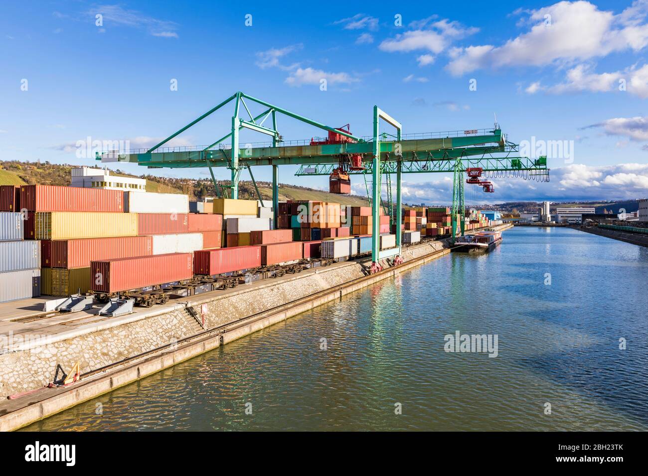 Cargo containers stacked hi-res stock photography and images - Alamy
