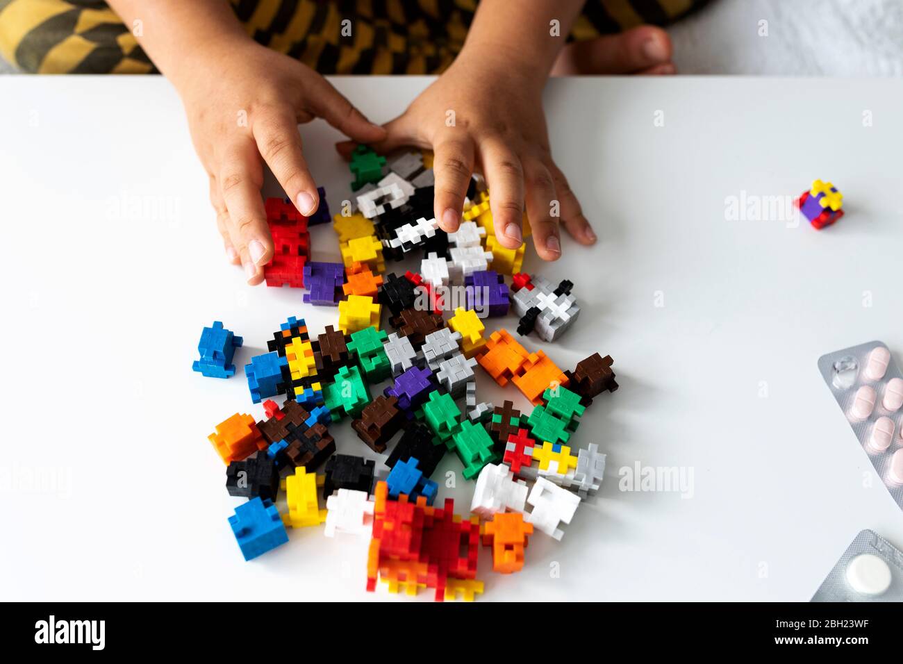 Children Hands Blocks High Resolution Stock Photography and Images - Alamy