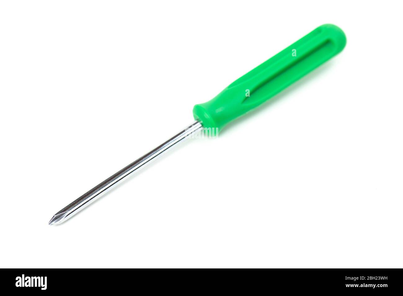 screwdriver green handle isolated on white background. Single object ...