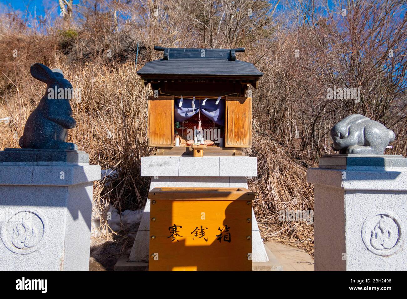 KAWAGUCHIKO, JAPAN – FEBRUARY 9,2020 : Usagi Jinja or Rabbit Shrine ...