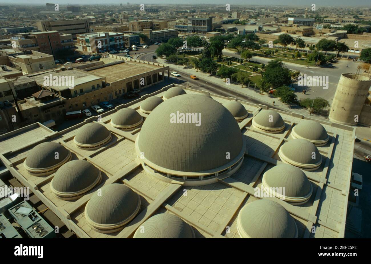 Qatar, Doha, View over rooftop of Mosque showing domes Stock Photo - Alamy