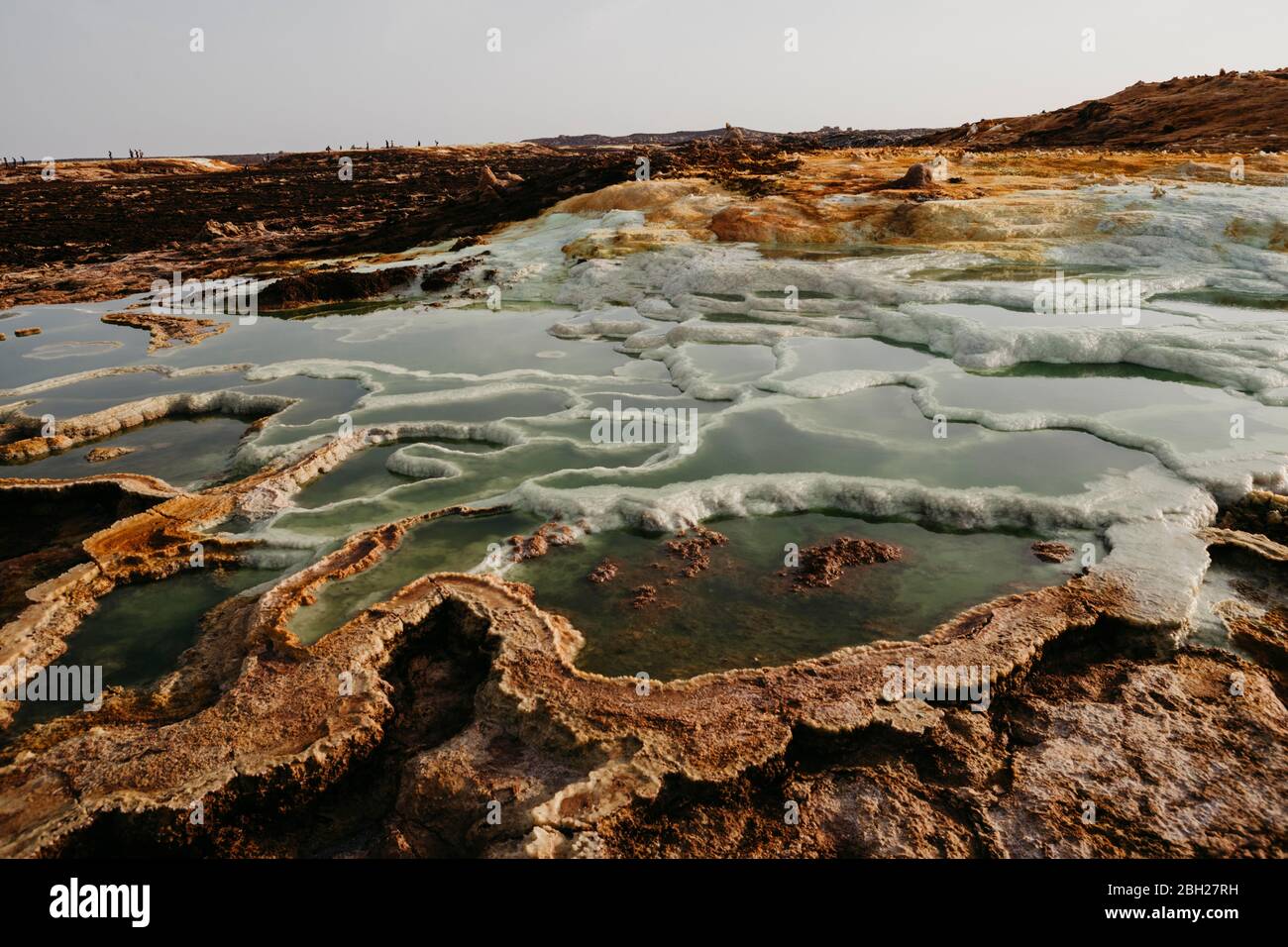 Volcanic landscape at Dallol Geothermal Area, Danakil Depression ...