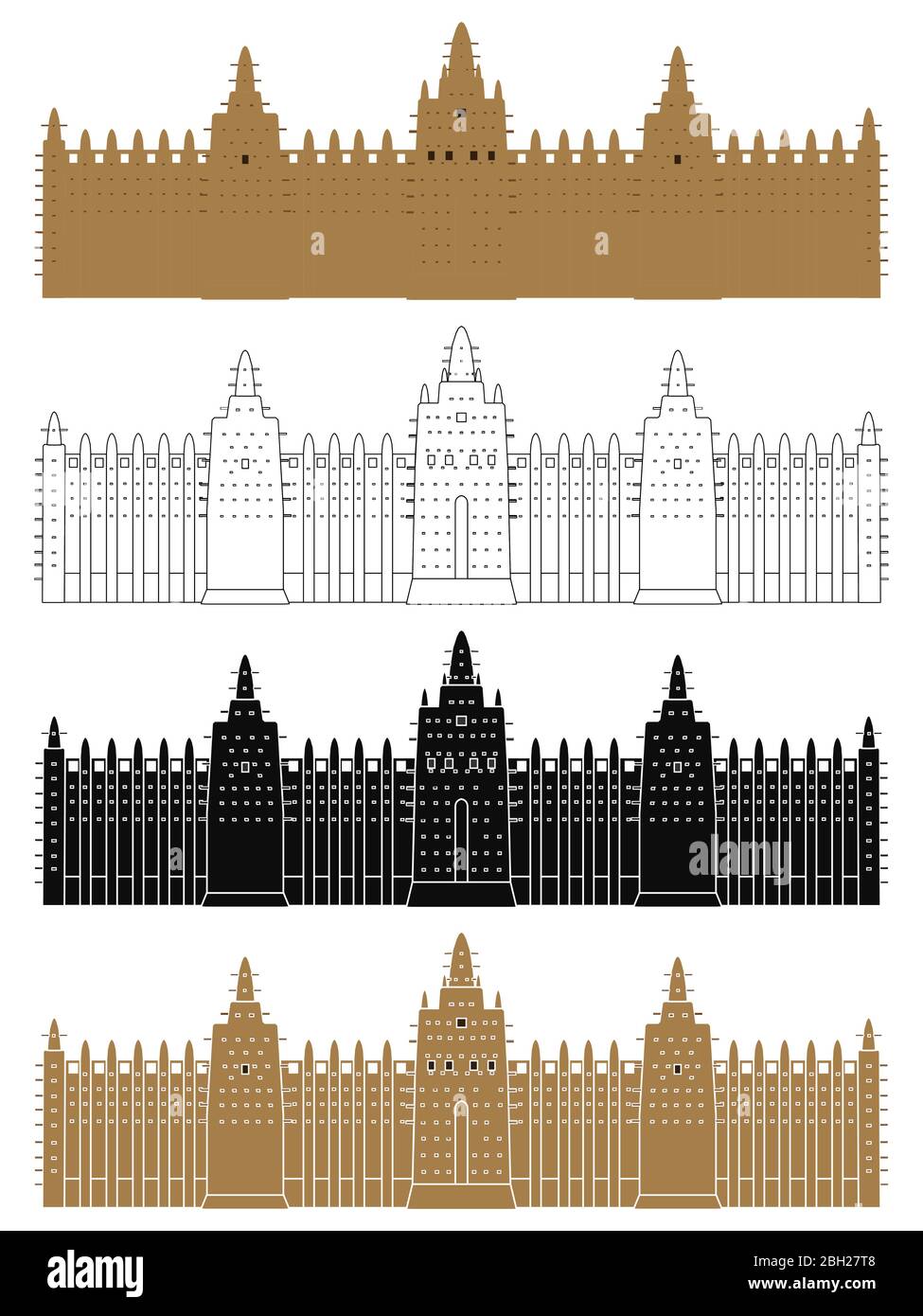 Mosque mopti mali architecture Stock Vector Images - Alamy