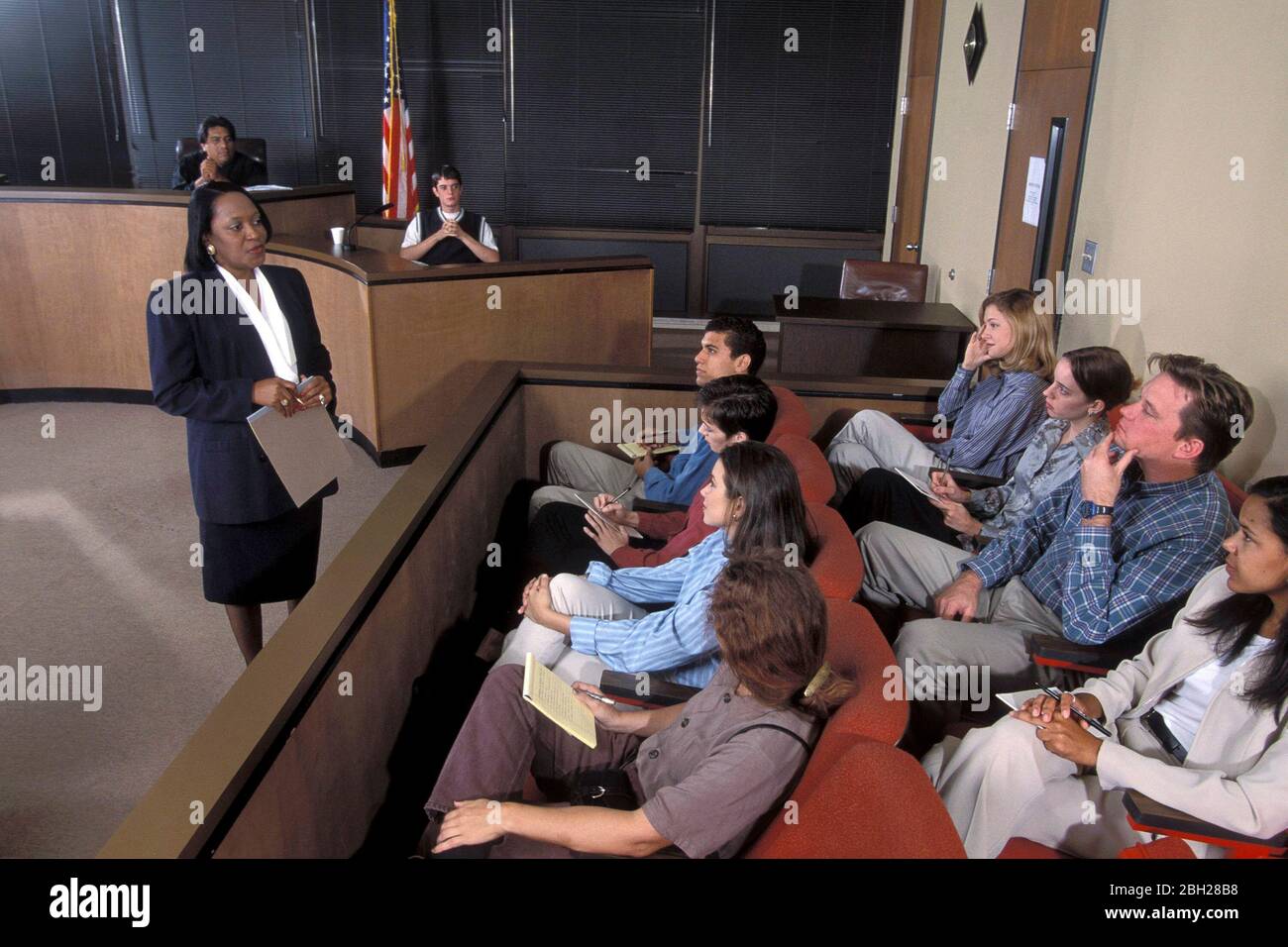 Witness box courtroom hi-res stock photography and images - Alamy