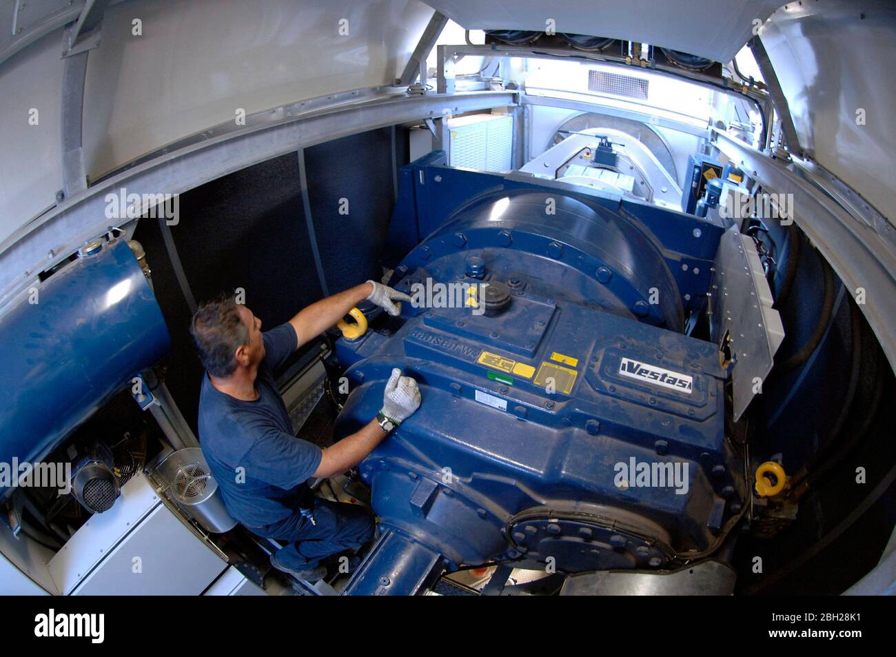 Engineer inside nacelle wind turbine hi-res stock photography and ...