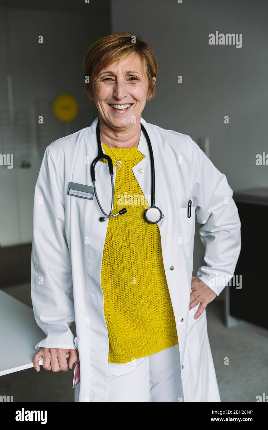 Portrait of happy doctor Stock Photo - Alamy