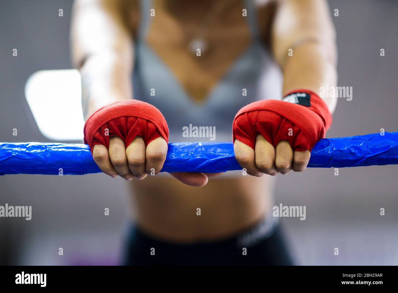 Female athlete leaning on exercise hi-res stock photography and images ...