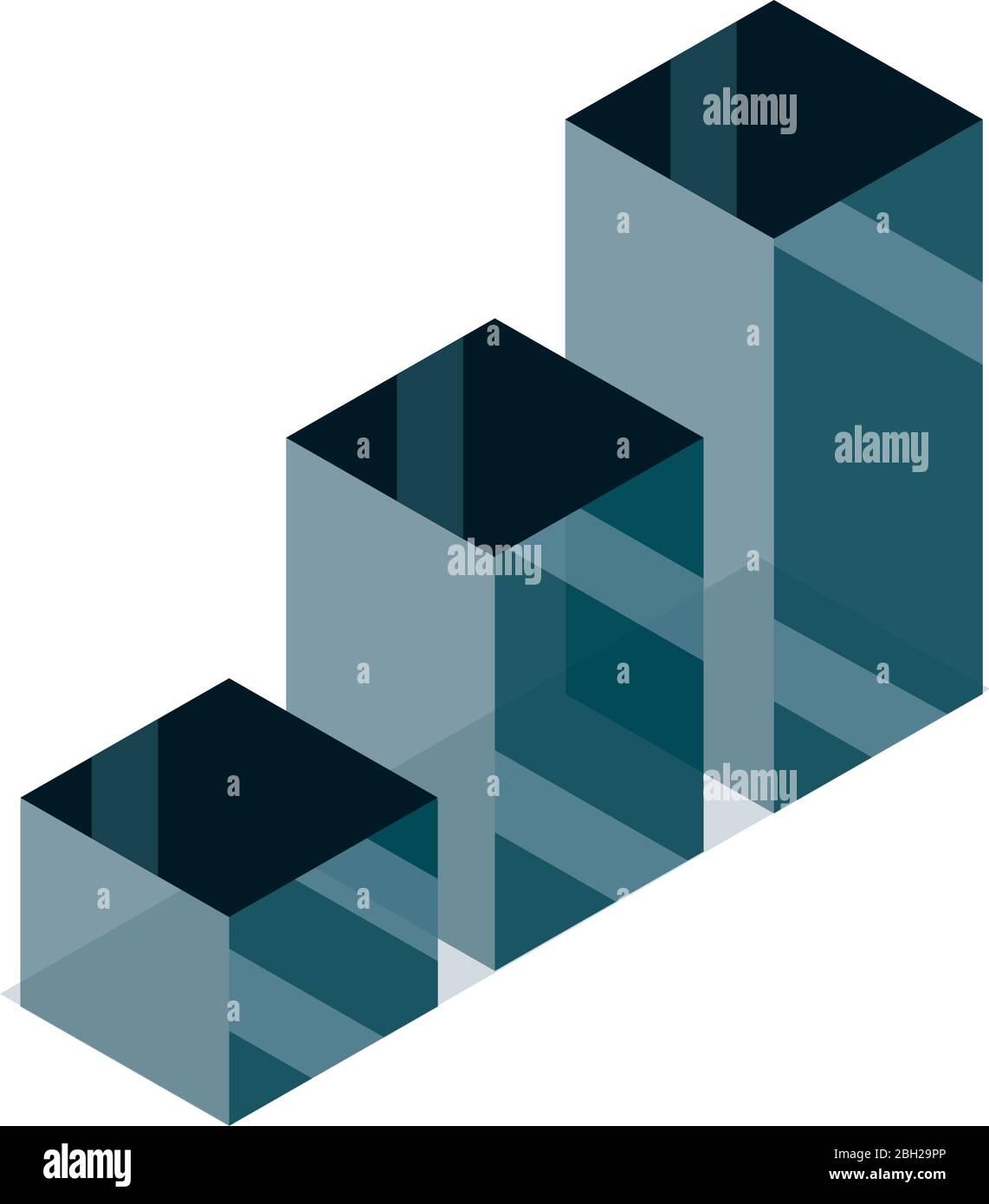 Column chart icon isometric hi-res stock photography and images - Alamy