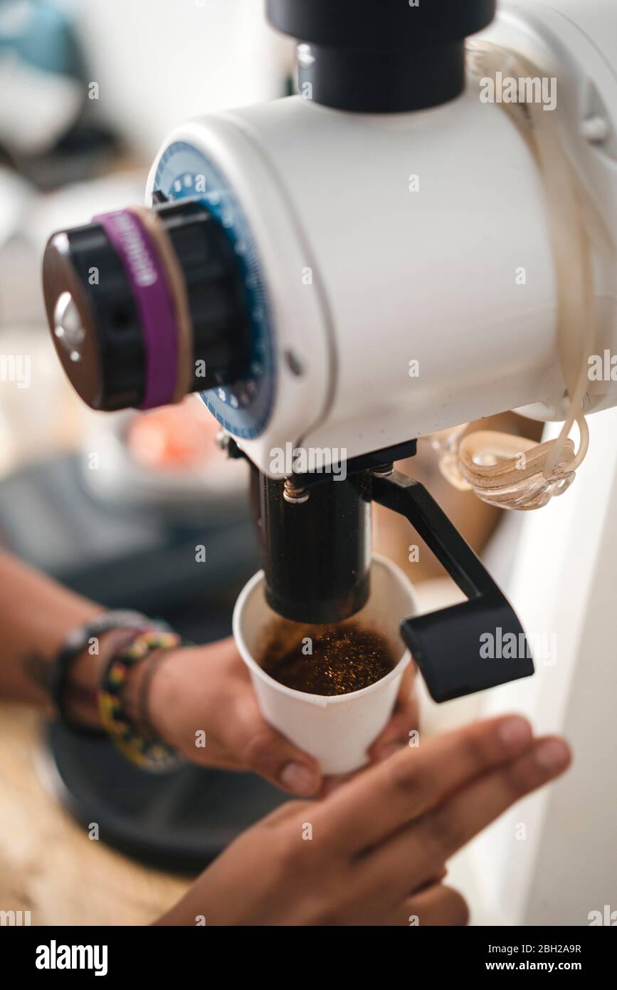 Hand pouring machine hi-res stock photography and images - Alamy