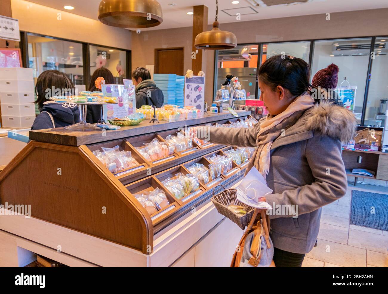 Cookies at Fujiyama cookies shop with lots of customer choosing to be ...