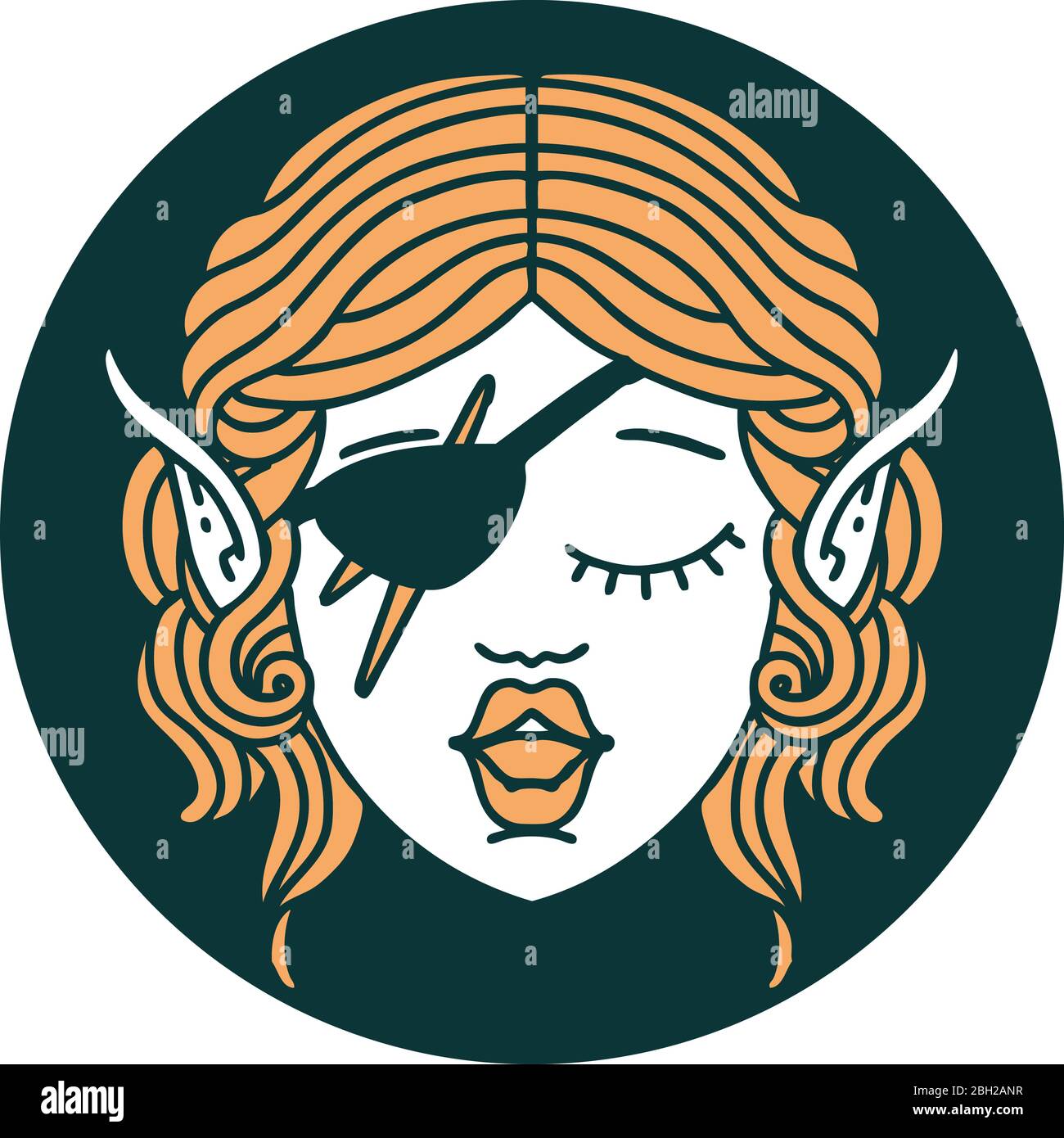 icon of elf rogue character face Stock Vector Image & Art - Alamy