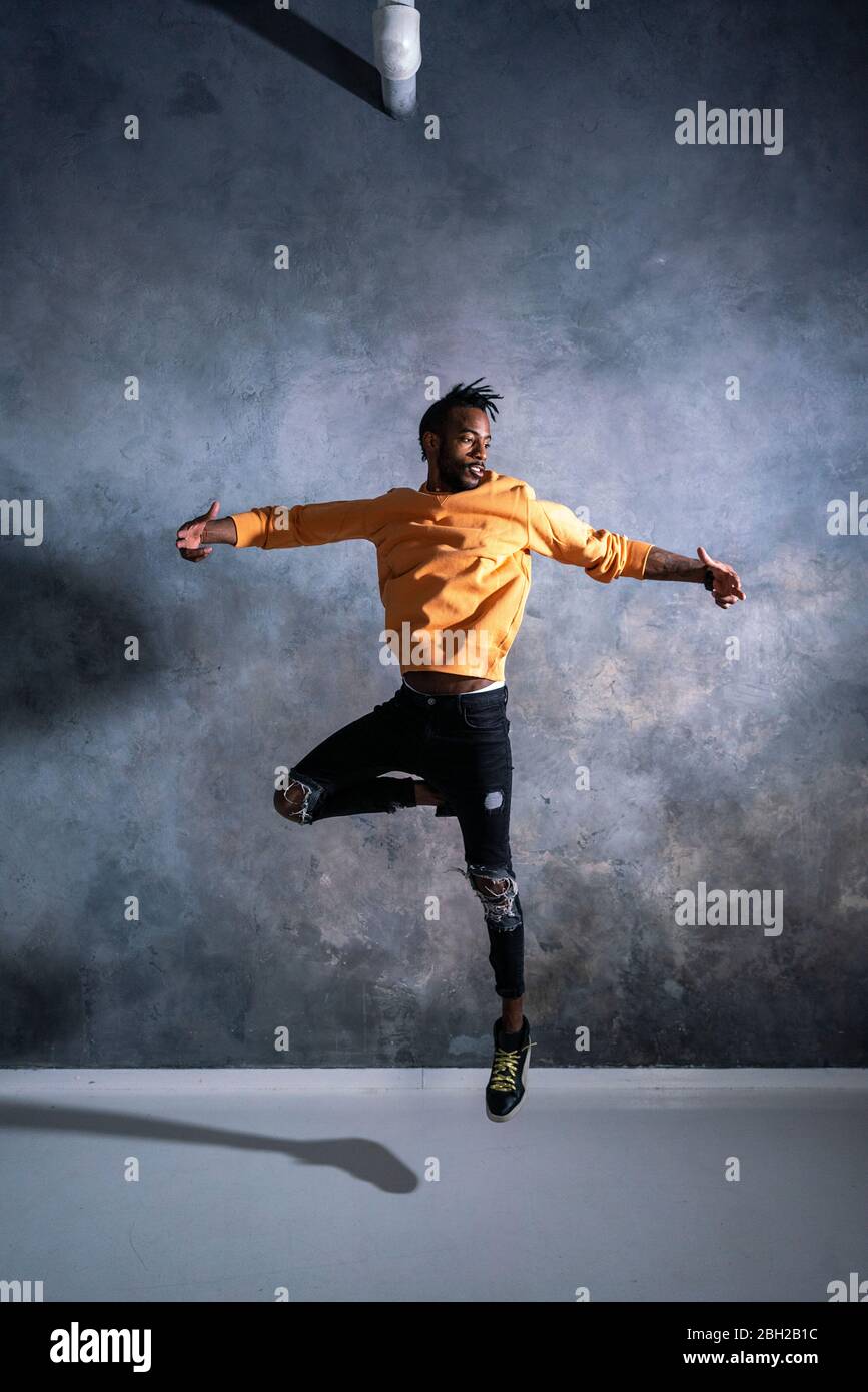 Emotional african man dancing hi-res stock photography and images - Alamy