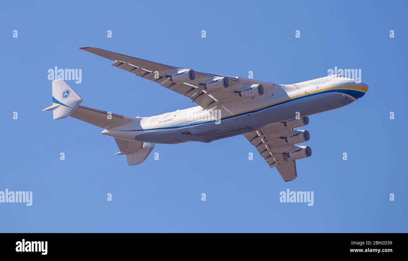 Ukraine, Kyiv - April 23, 2020: Ukrainian cargo plane AN-225 Mriya ...