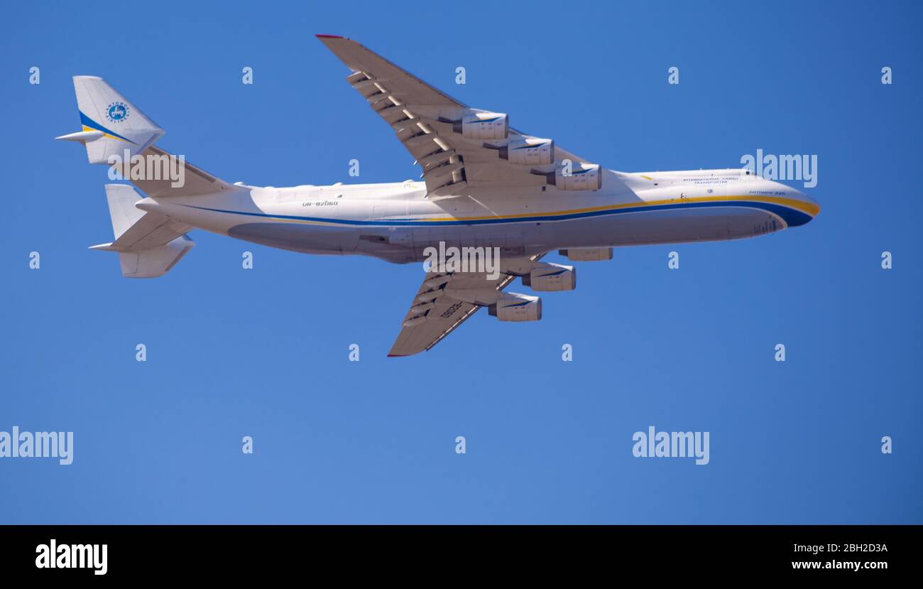 Ukraine, Kyiv - April 23, 2020: Ukrainian cargo plane AN-225 Mriya ...