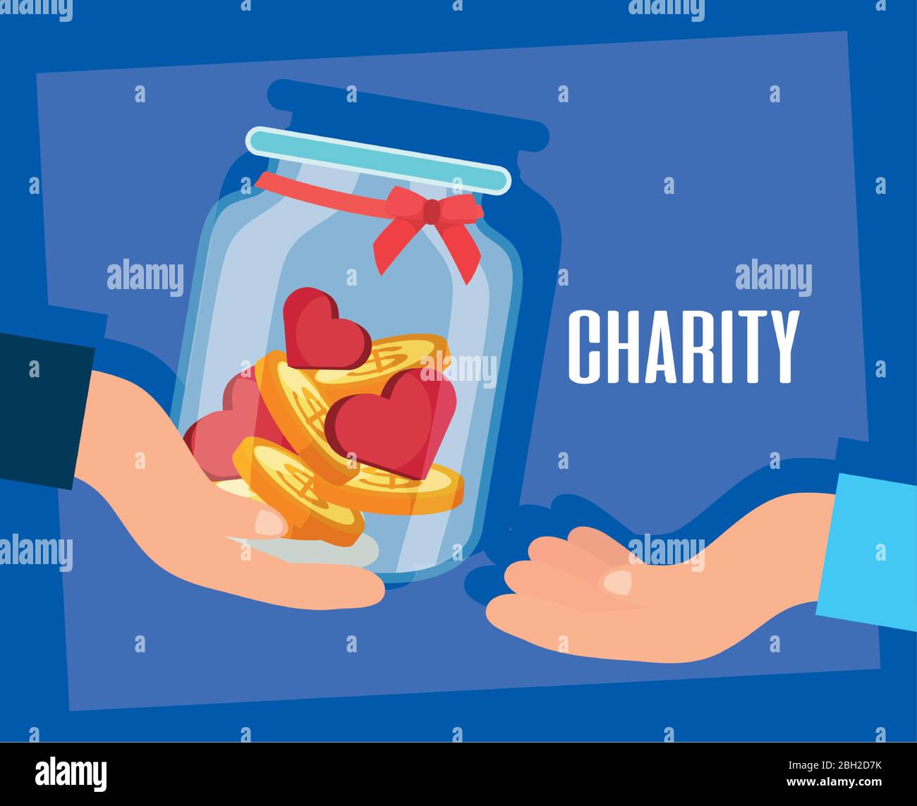 Depositing coins Stock Vector Images - Alamy