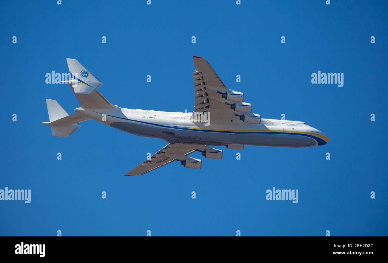 Ukraine, Kyiv - April 23, 2020: Ukrainian cargo plane AN-225 Mriya ...