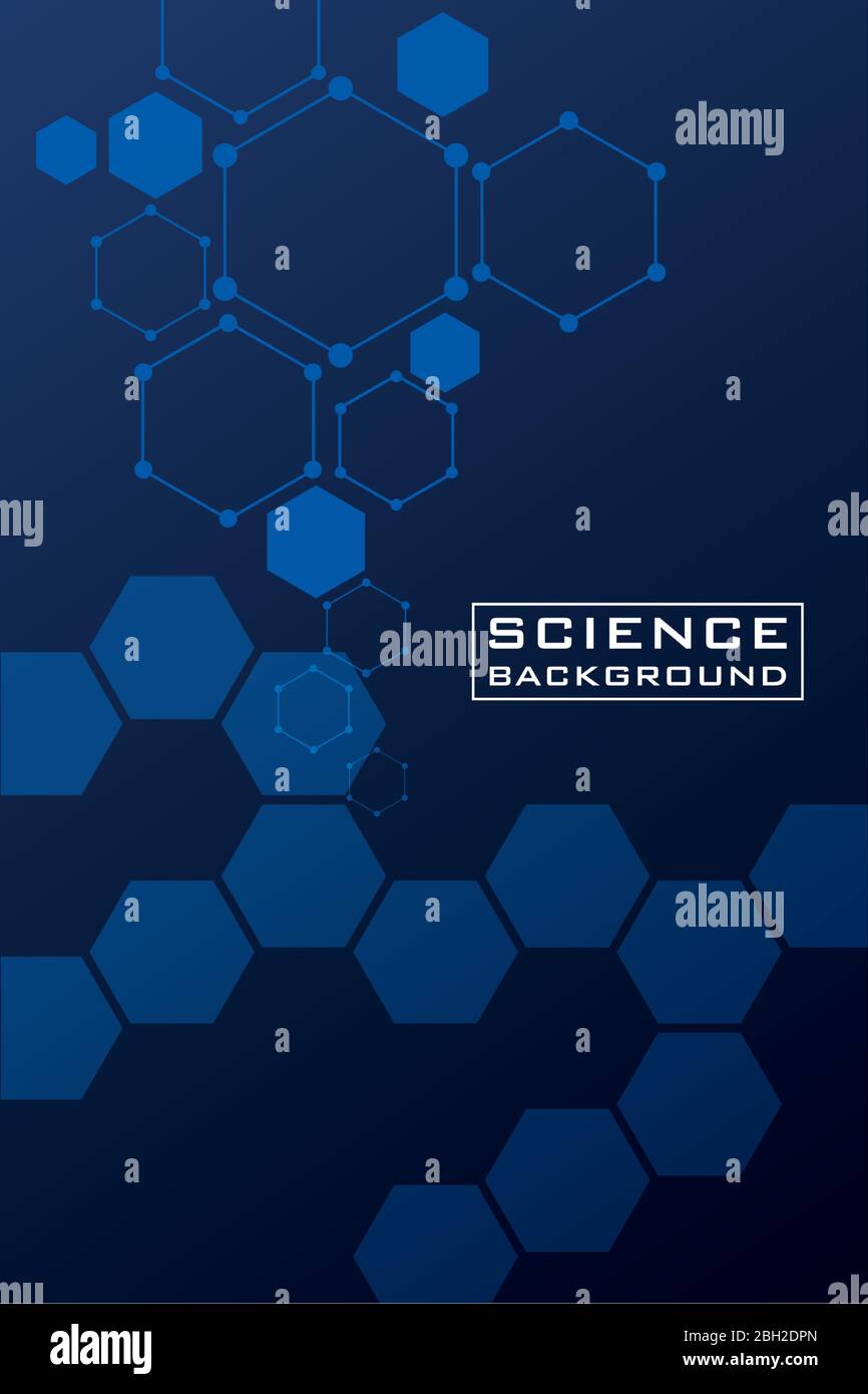 dark blue science background with lines structures Stock Vector Image ...