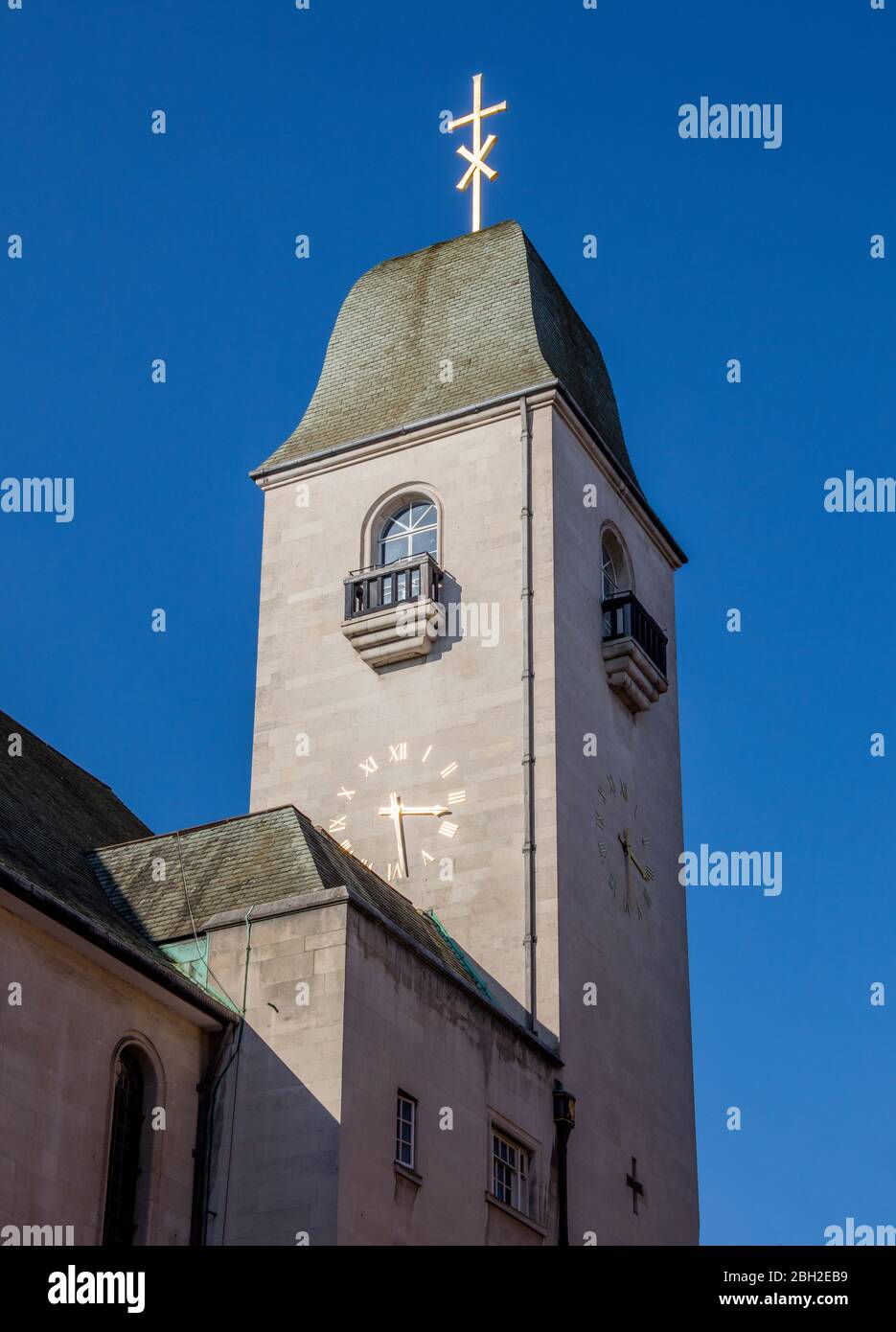 Tower of St Columba's Church, Pont Street, Kensington, London; Church ...