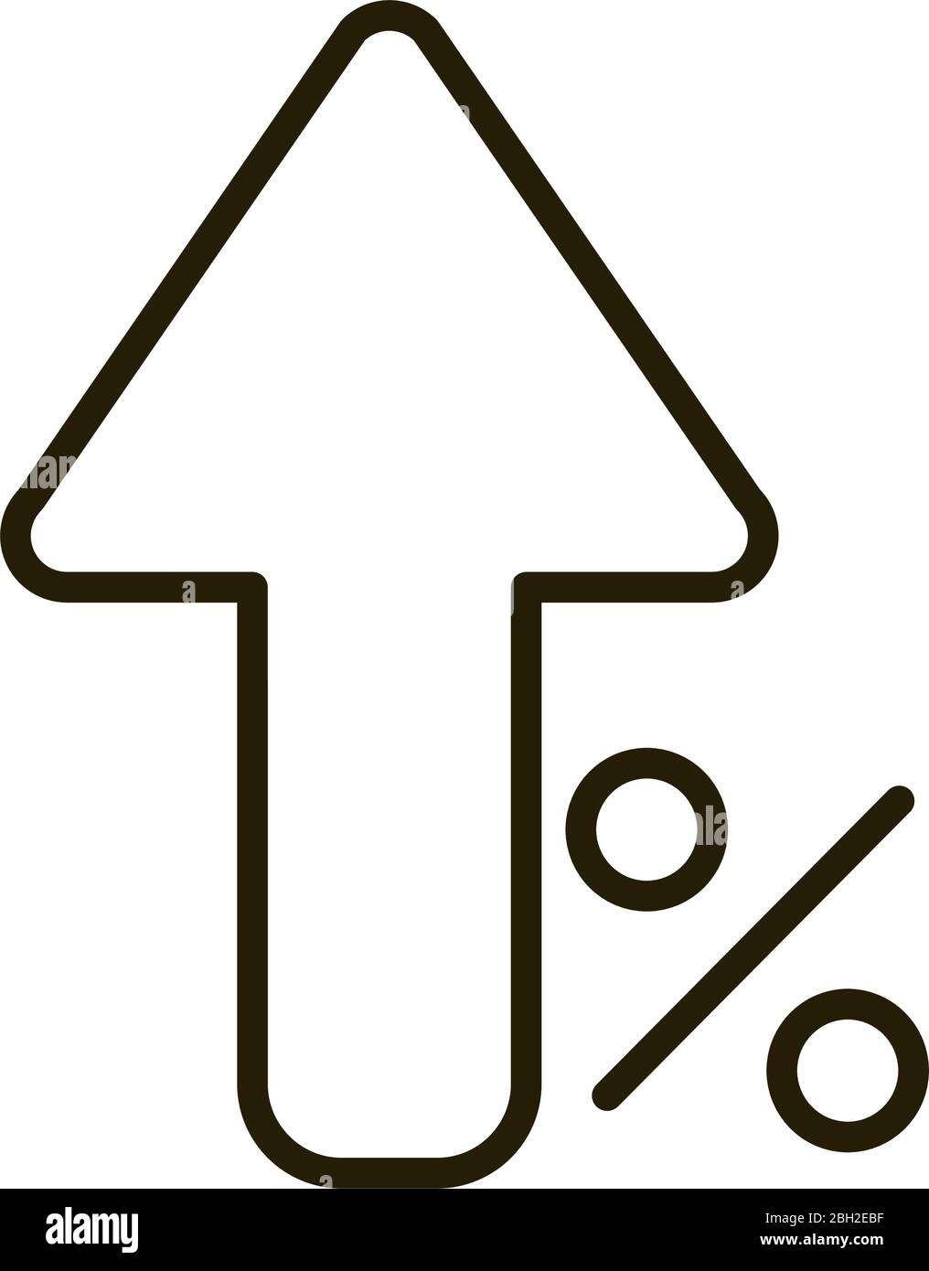growing arrow percent money business financial investing vector ...