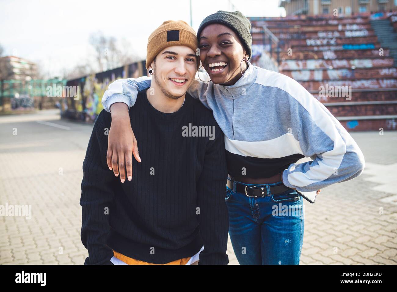 Group people in skate park hi-res stock photography and images - Alamy