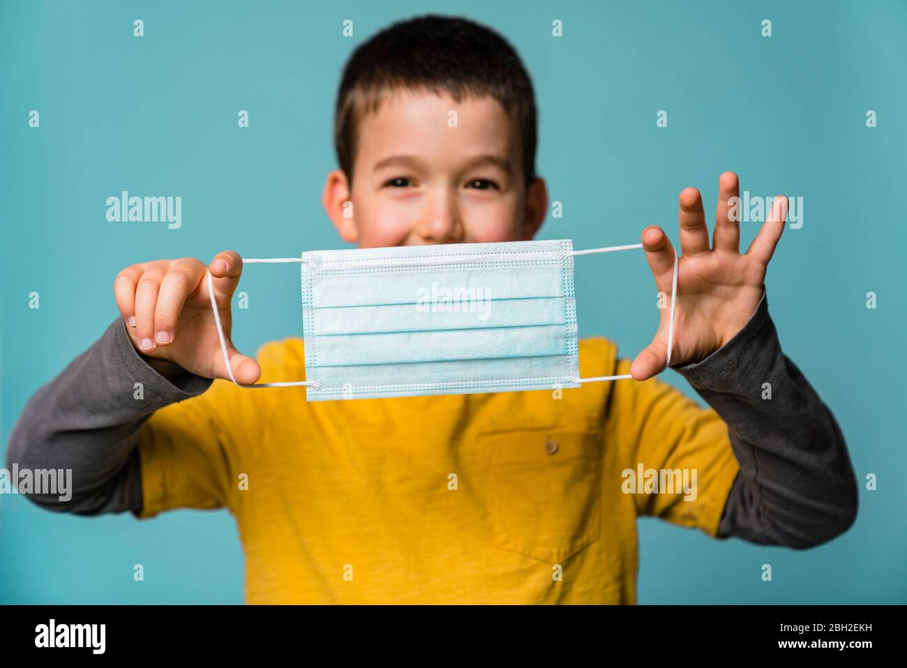Portrait of boy with mask Stock Photo - Alamy