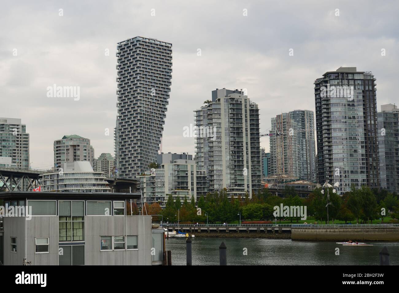 The twisted building as seen from Vancouver skyline from Granville ...