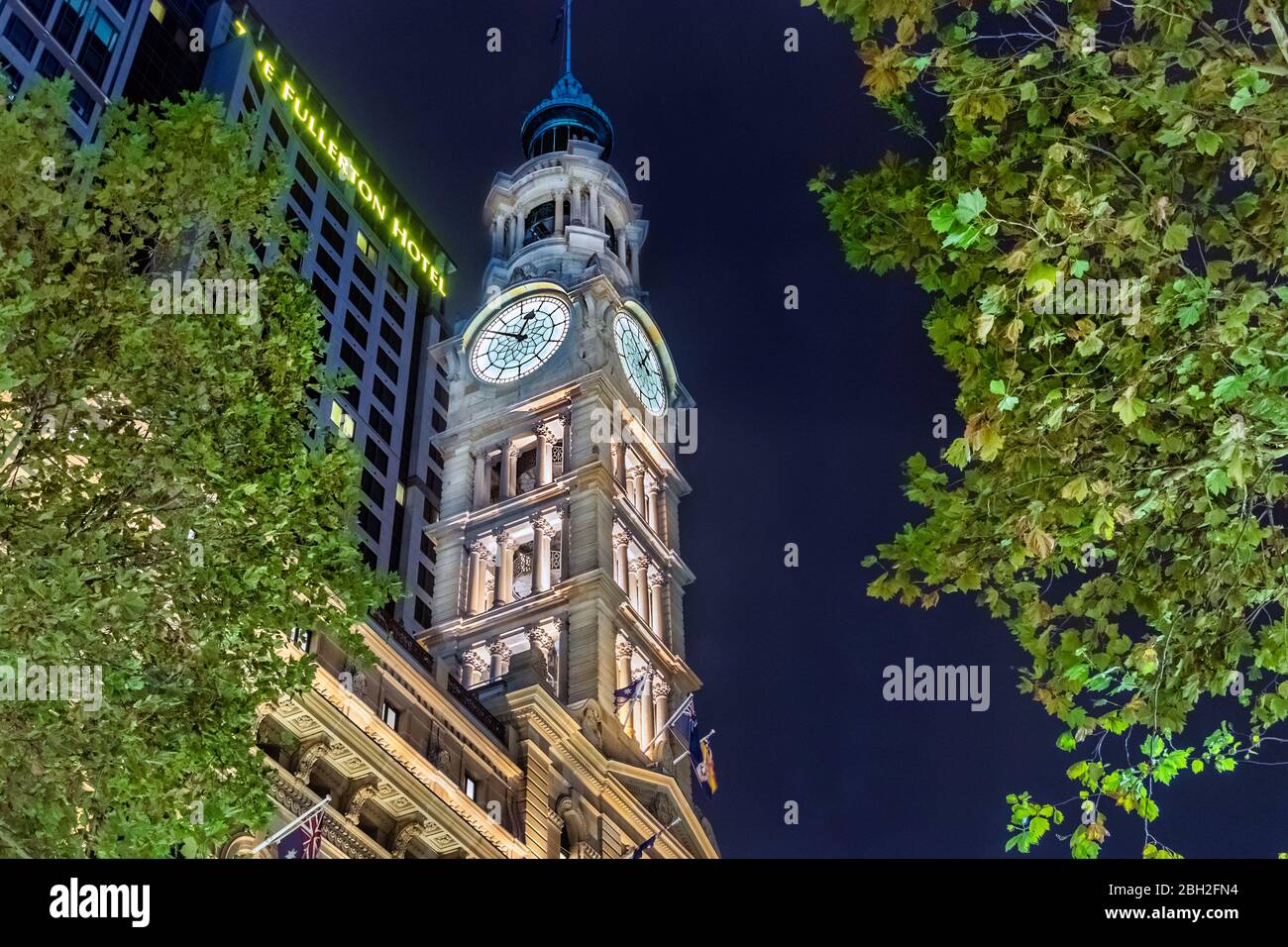 Detail of the bell clock tower of The General Post Office building ...