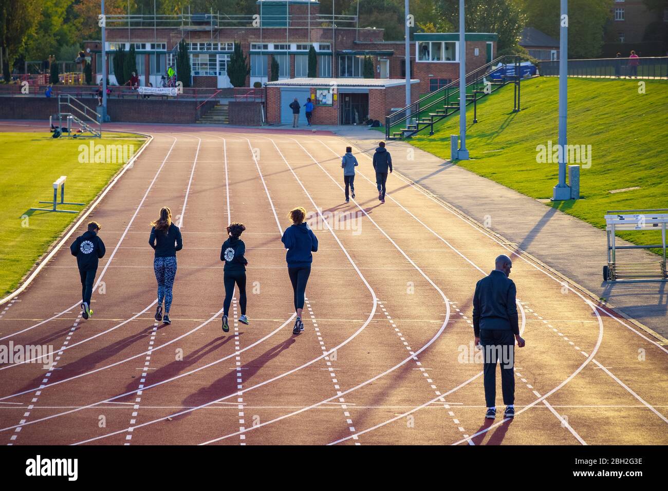 Practice track london stadium hi-res stock photography and images - Alamy