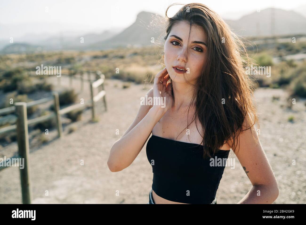 Woman in landscape hi-res stock photography and images - Alamy