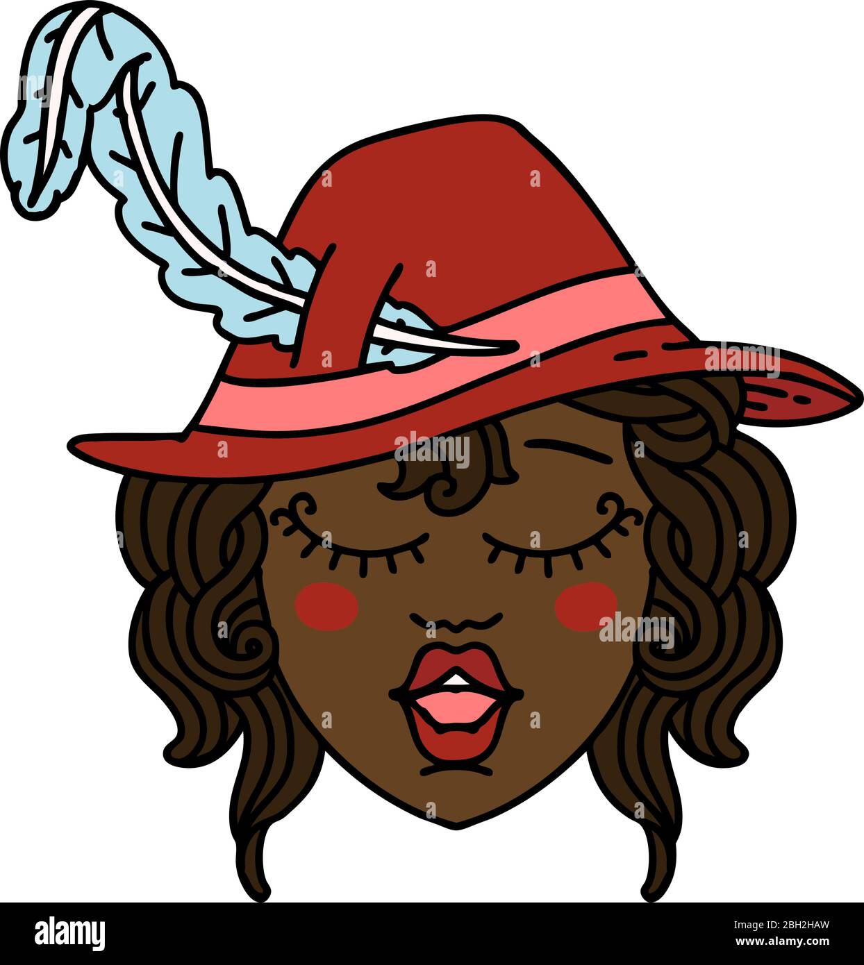 Retro Tattoo Style human bard character Stock Vector Image & Art - Alamy