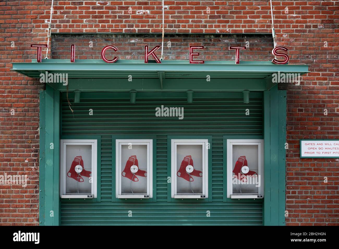 Closed ticket windows, Fenway Park, Boston, Massachusetts, USA Stock ...