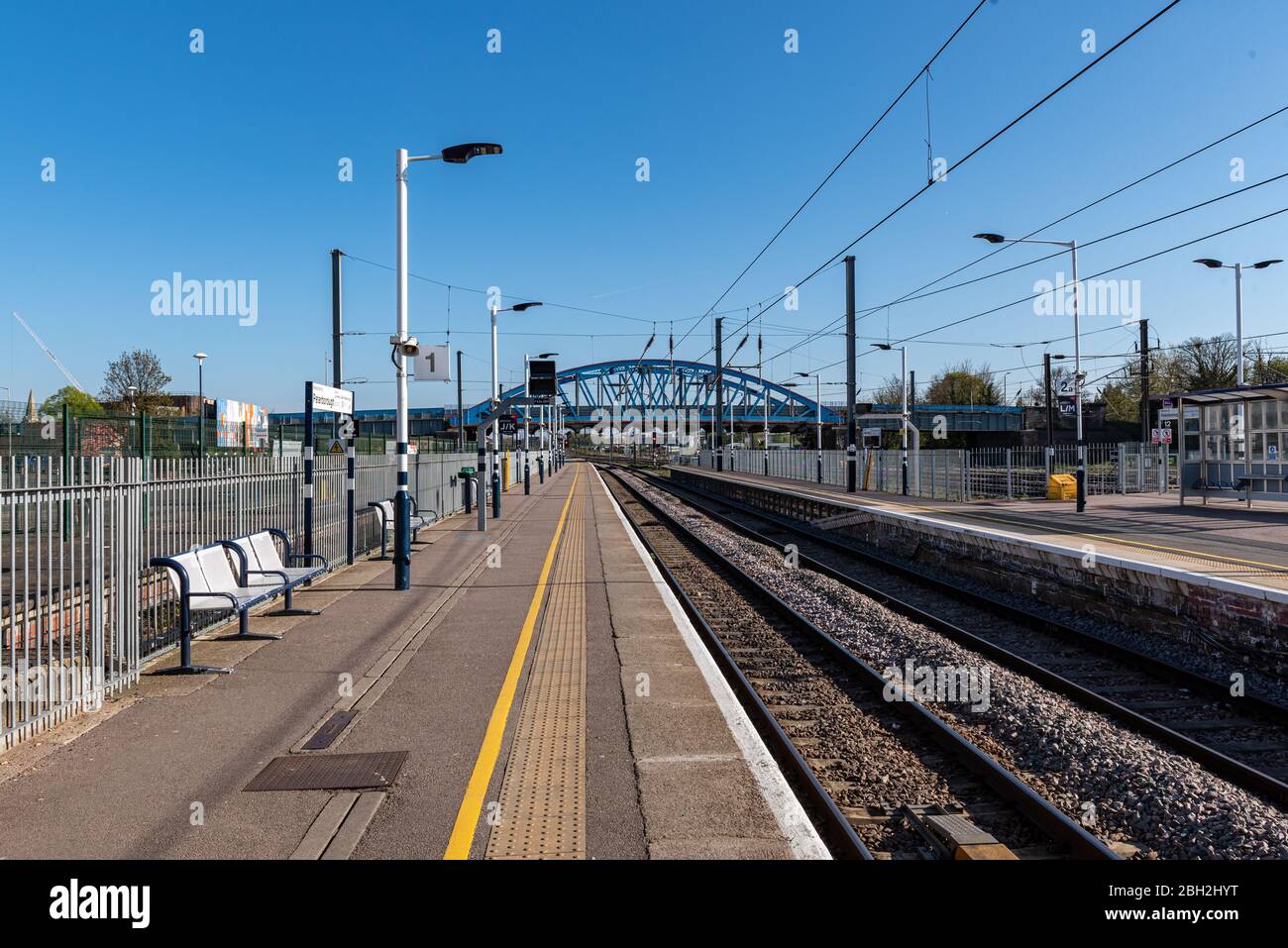 Peterborough train station during rush hour during the coronavirus ...