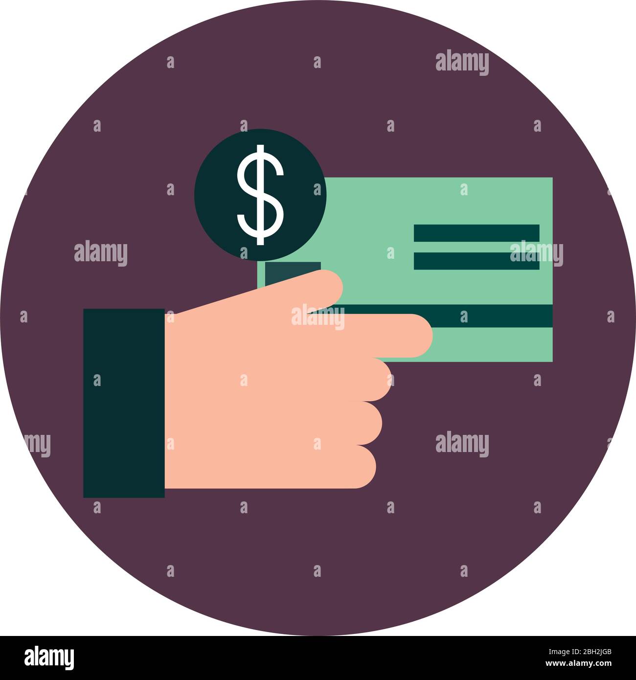 mobile banking, hand with bank card money vector illustration block ...